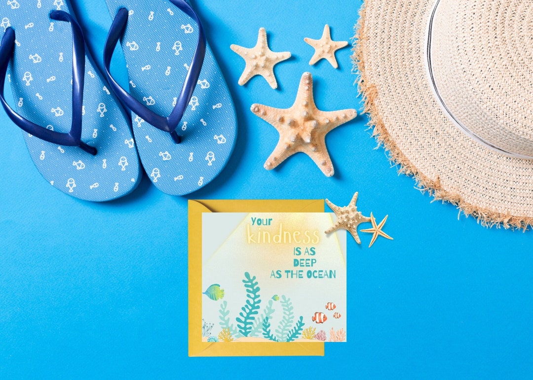 Instant Download Customizable All Occasion Greeting Card, Ocean Themed ...