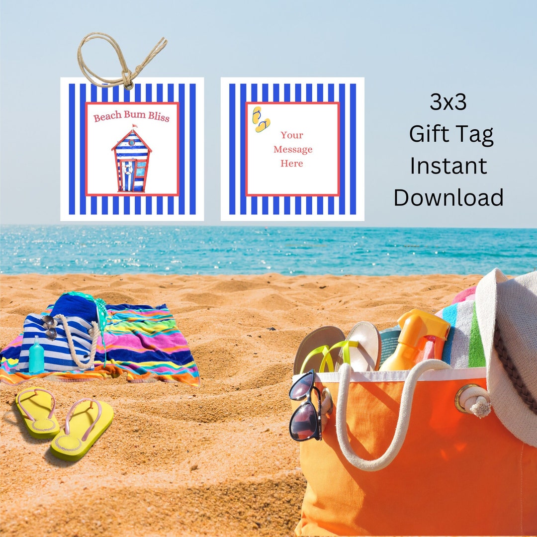 Beach Bliss Gift Tag, Perfect for a Beach Towel or Beach Bag Gift ...