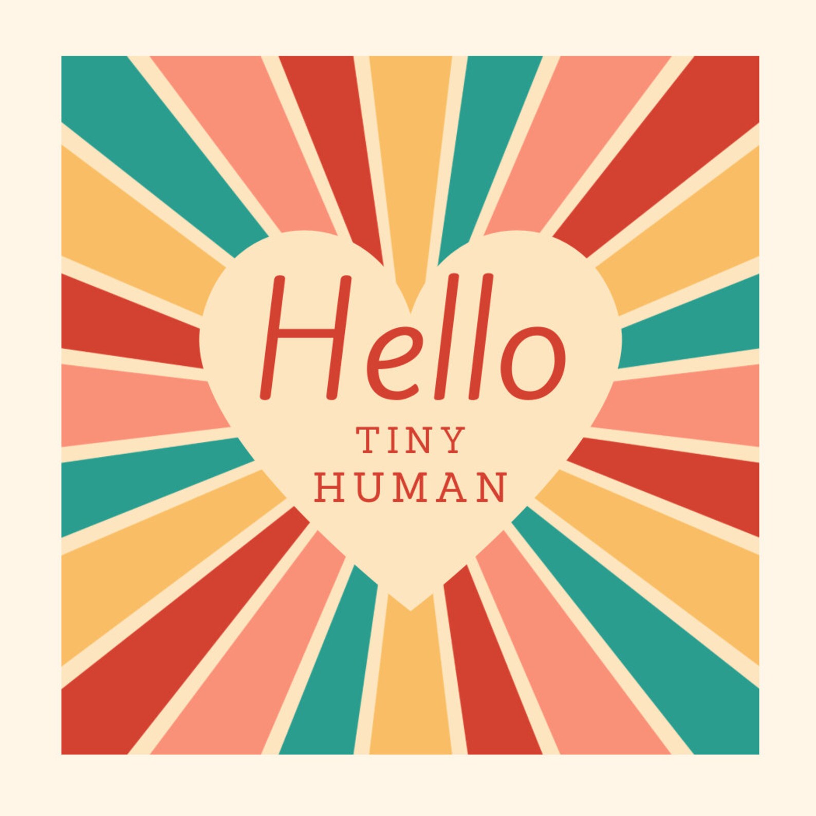 Instant Download, Customizable, Welcome Little Human, Newborn Greeting ...