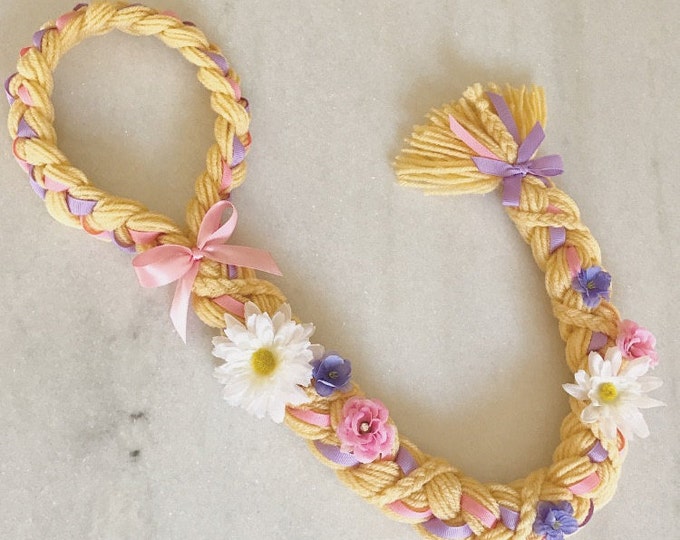 Rapunzel Ponytail Yarn Braid Rapunzel Hair for Dress up | Etsy