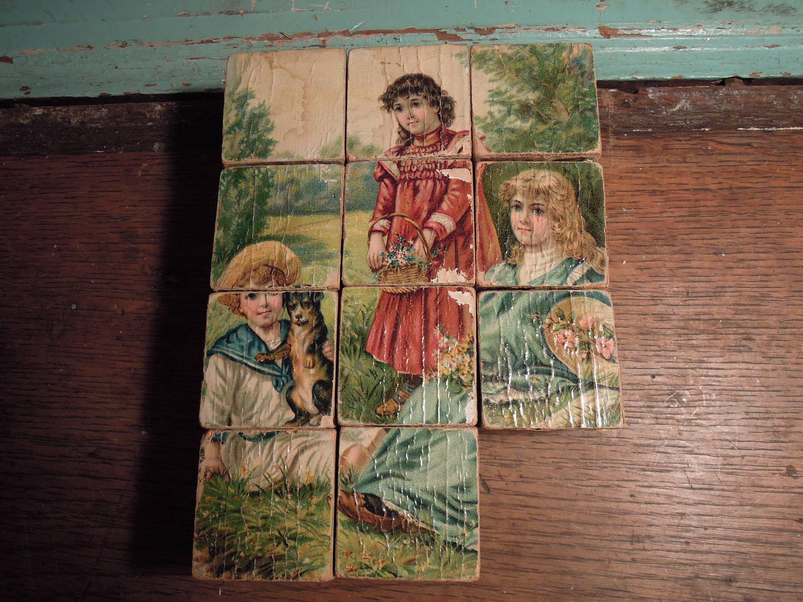 Antique Wooden Picture Blocks / Lithograph Children's | Etsy