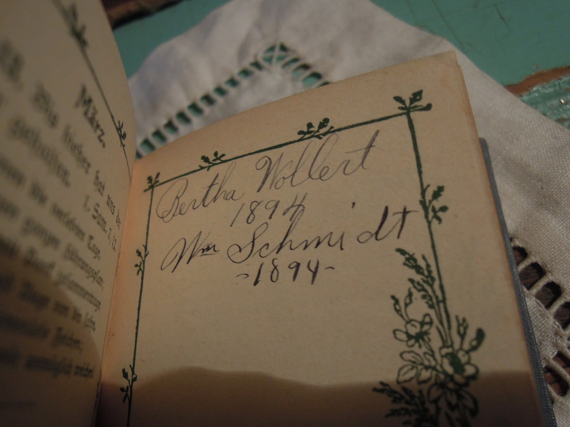 Vintage German Forget Me Knot Miniature Book / German Devotional Book ...