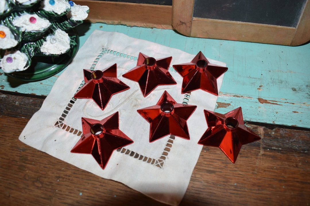 Vintage Plastic Red Stars - Etsy