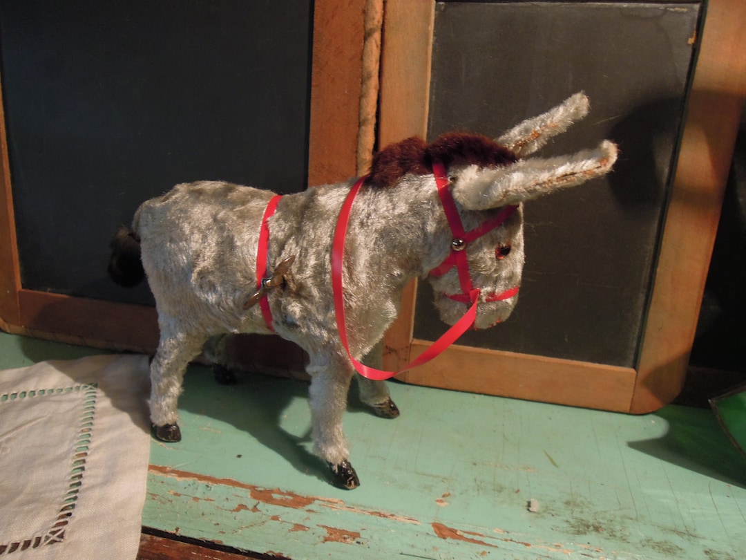 Antique Wind-up Donkey / Flocked Burro Toy / Morton Salt Wind-up Toy - Etsy