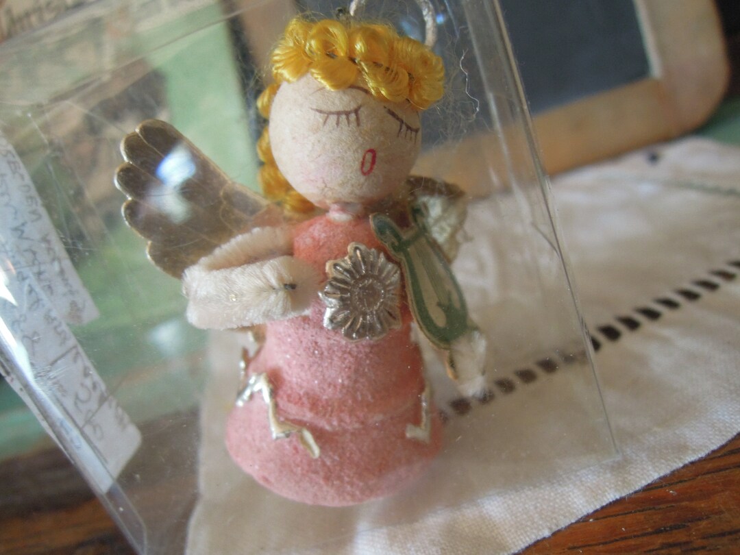 Antique Putz Christmas Angel / Vintage Angel Figures / Made in Japan ...