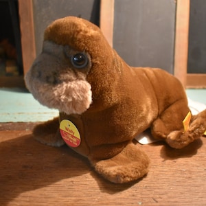 Vintage Steiff Wally the Walrus / Stuffed Plush Toy Walrus / Made in W ...