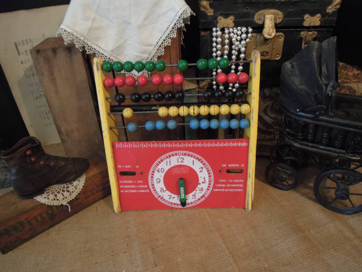 Vintage Child's Abacus / Vintage Learning Toy / Vintage Brio From ...