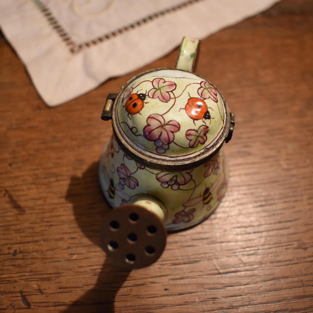 Vintage Kelvin Chen Enamel Bumble Bee and Lady Bug Teapot / Enamel ...