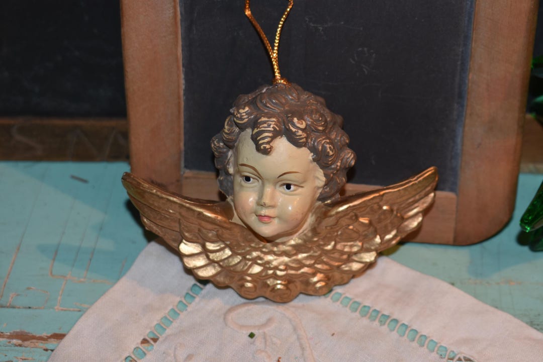 Vintage Christmas Angel Ornament / Plastic Angel Christmas Holiday ...