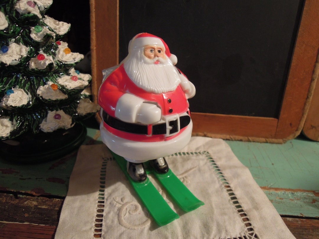 Vintage Plastic Santa Candy Holder / Santa Claus Figures / Christmas ...
