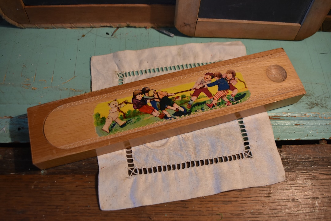 Vintage Wood Pencil Box / Wood Pencil Box / Antique Pencil Box - Etsy