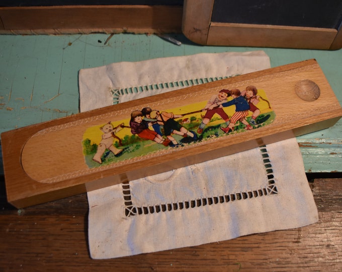 Vintage Wood Pencil Box / Wood Pencil Box / Antique Pencil Box - Etsy