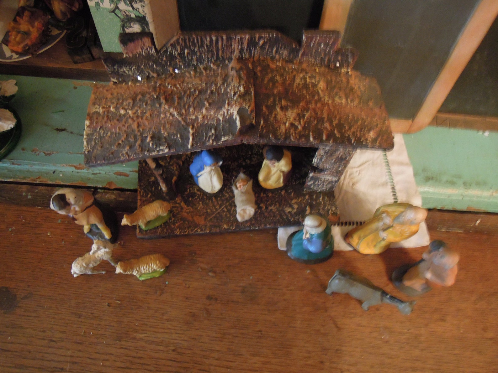 Vintage German Putz Nativity / Saint Joseph Mary and Jesus - Etsy