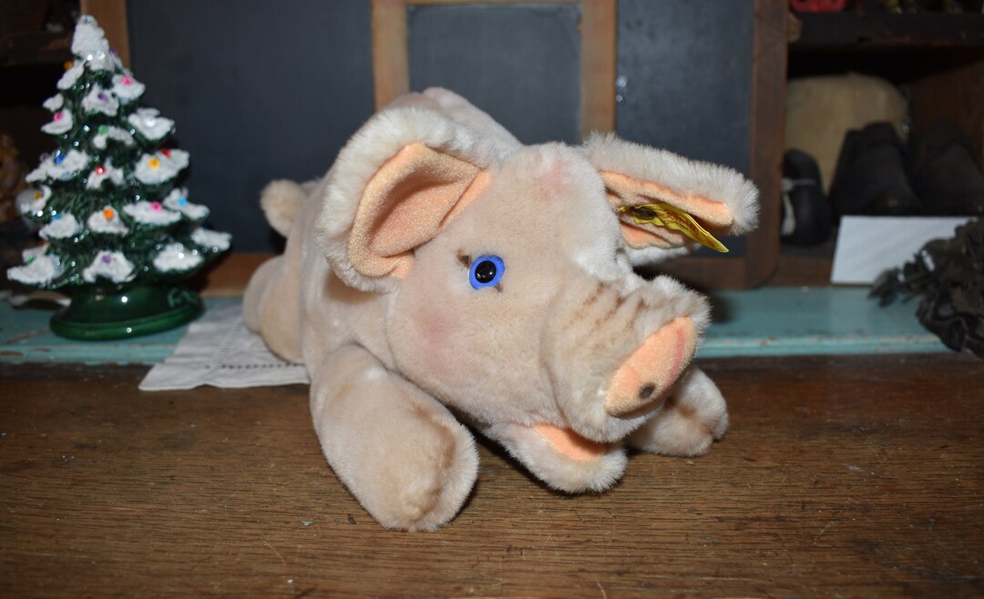 Vintage Steiff Cosy Schwein Piggy / Stuffed Plush Toy Pig / Made in Austria / Pig Collectible ...
