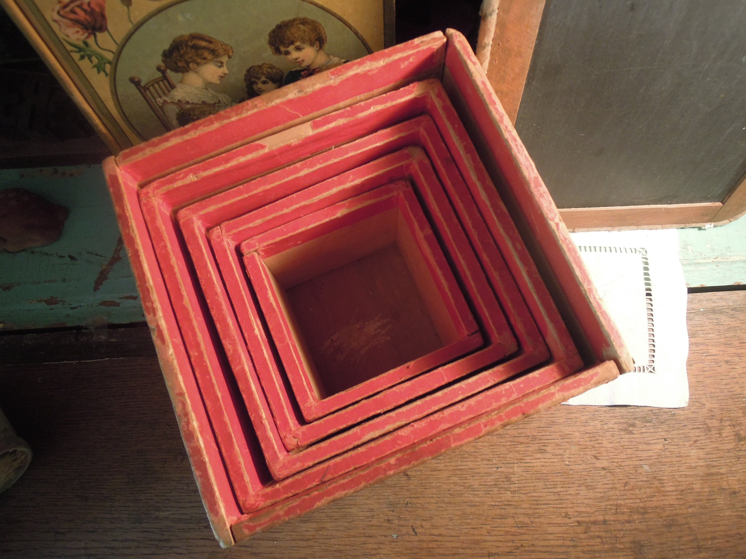 Antique Nesting Blocks / Vintage Stacking Blocks / Vintage - Etsy