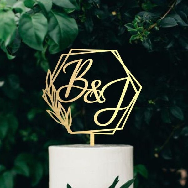 Monogram Cake Topper - Etsy