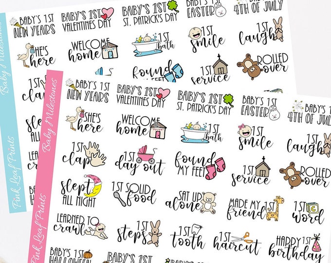 Baby's First Milestones Planner Stickers - Etsy