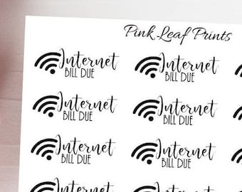 Cable Bill Due Mini Icon Planner Sticker Sheet | Etsy