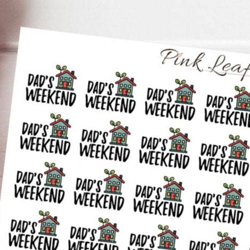 Dad's Weekend Co-parenting Planner Stickers - Etsy