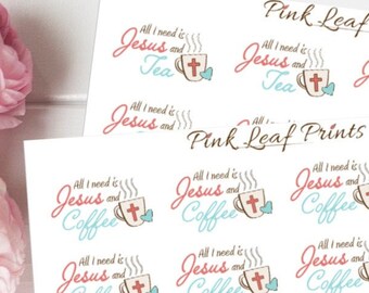 Coffee and Jesus Stickers - Etsy