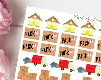 Moving Day Planner Stickers, Moving Boxes Stickers, Sold House Planner ...