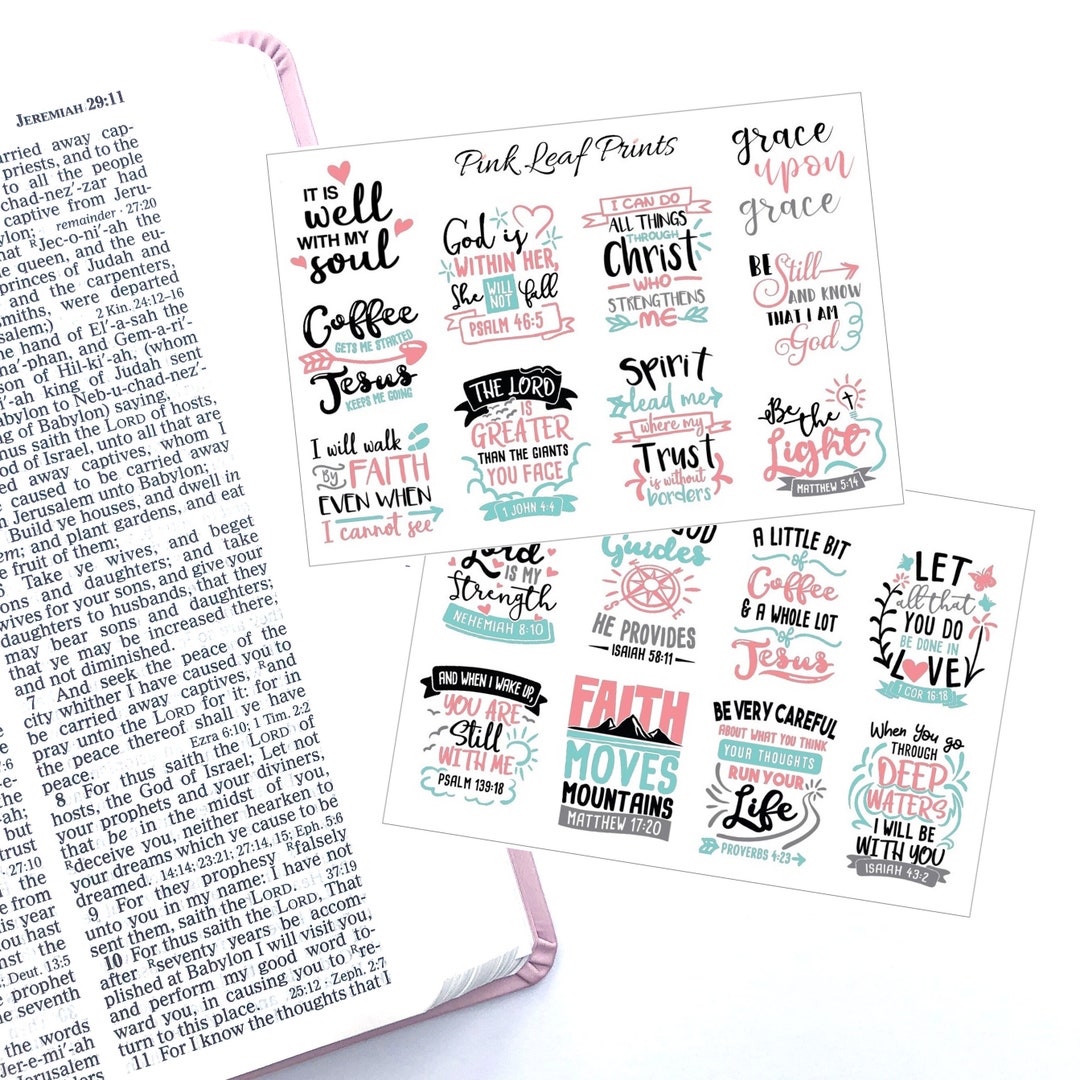 Christian Quotes | Planner Sticker Sheet - Etsy