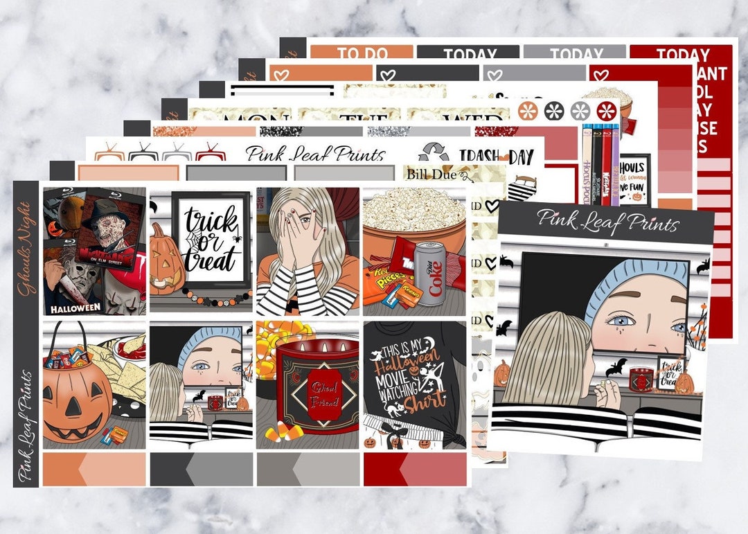 Matte Ghouls Night A La Carte Weekly Planner Sticker Kit - Etsy
