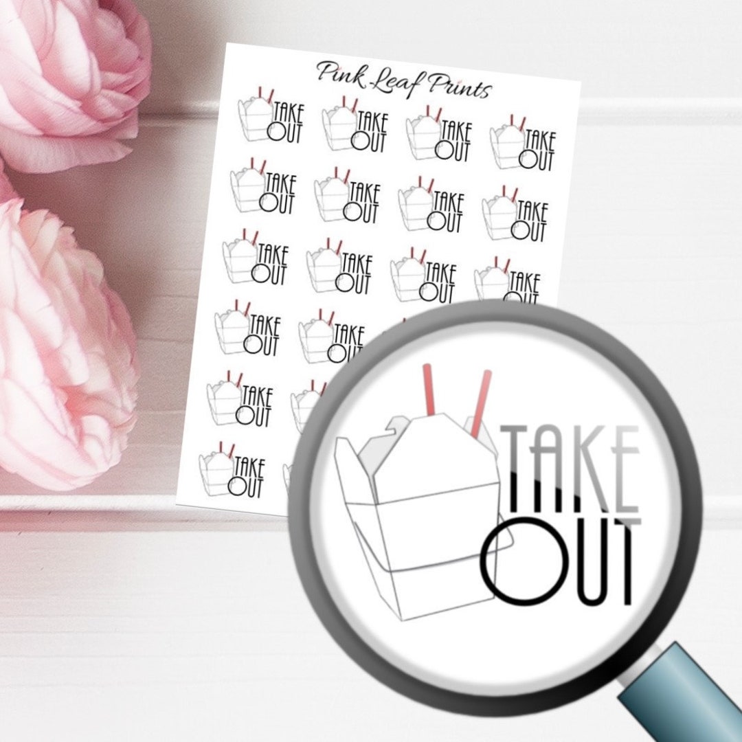 Take Out | Deco Planner Sticker Mini Sheet - Etsy