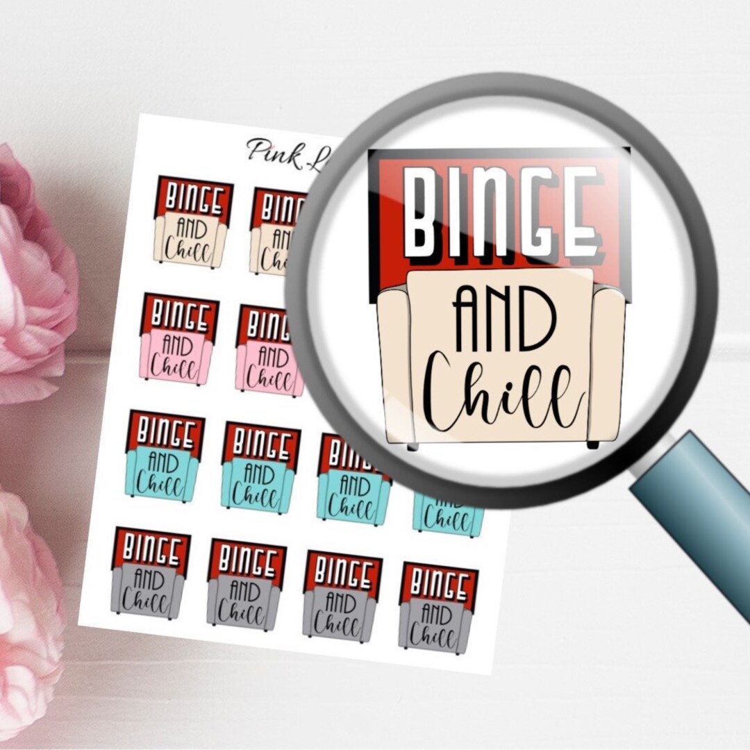 Binge and Chill | Deco Planner Sticker Mini Sheet - Etsy
