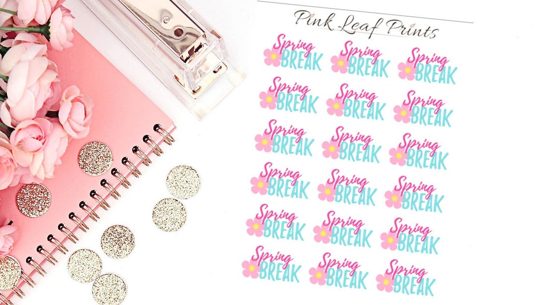 Spring Break | Mini Deco Planner Sticker Sheet - Etsy