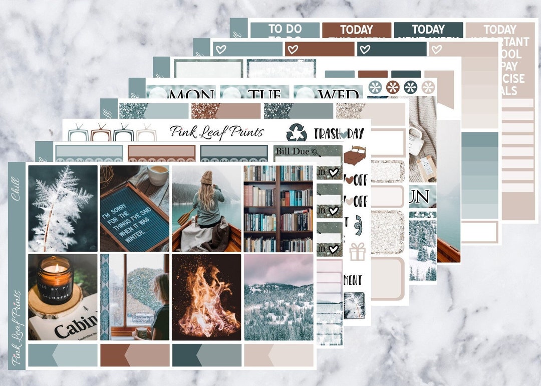 Matte | Chill | A La Carte Weekly Planner Sticker Kit - Etsy