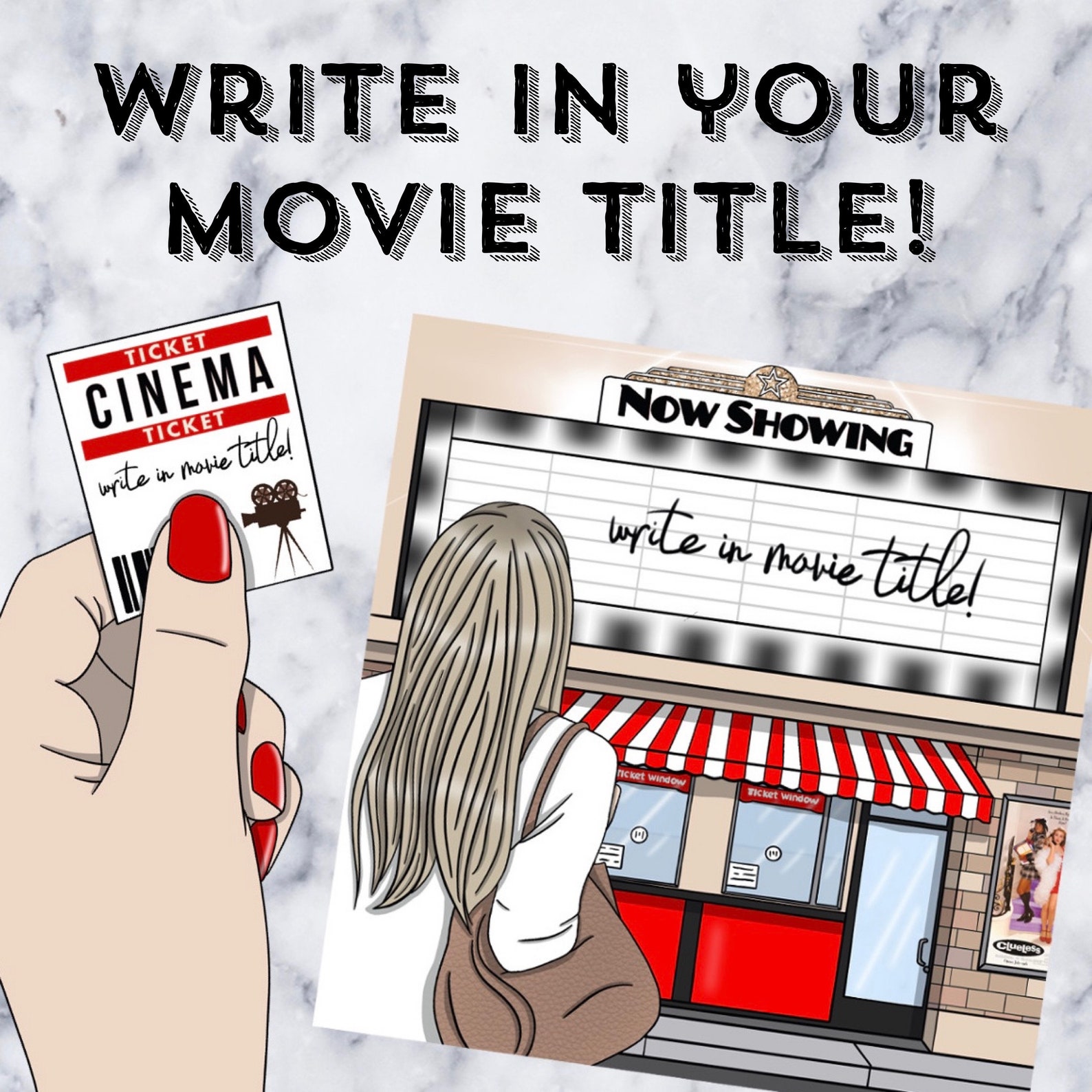 Matte Movie Night Weekly Planner Sticker Kit | Etsy