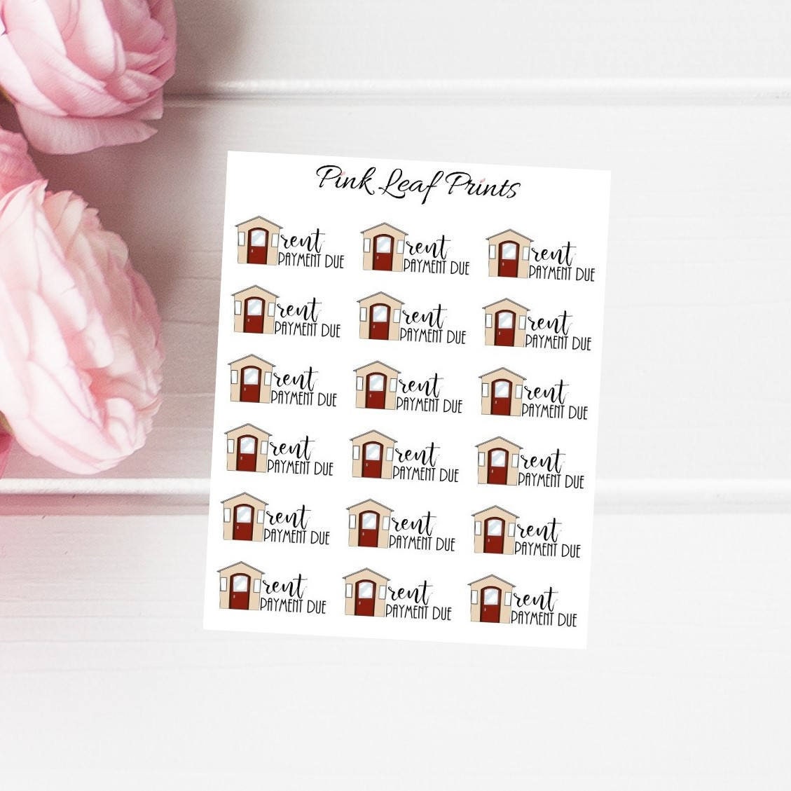 Rent Due | Mini Icon Planner Sticker Sheet - Etsy