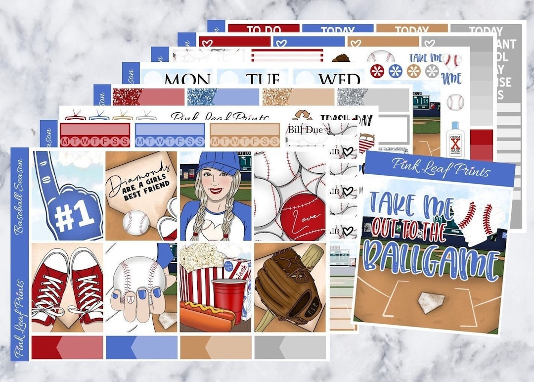 Matte | Baseball Season | A La Carte Weekly Planner Sticker Kit - Etsy