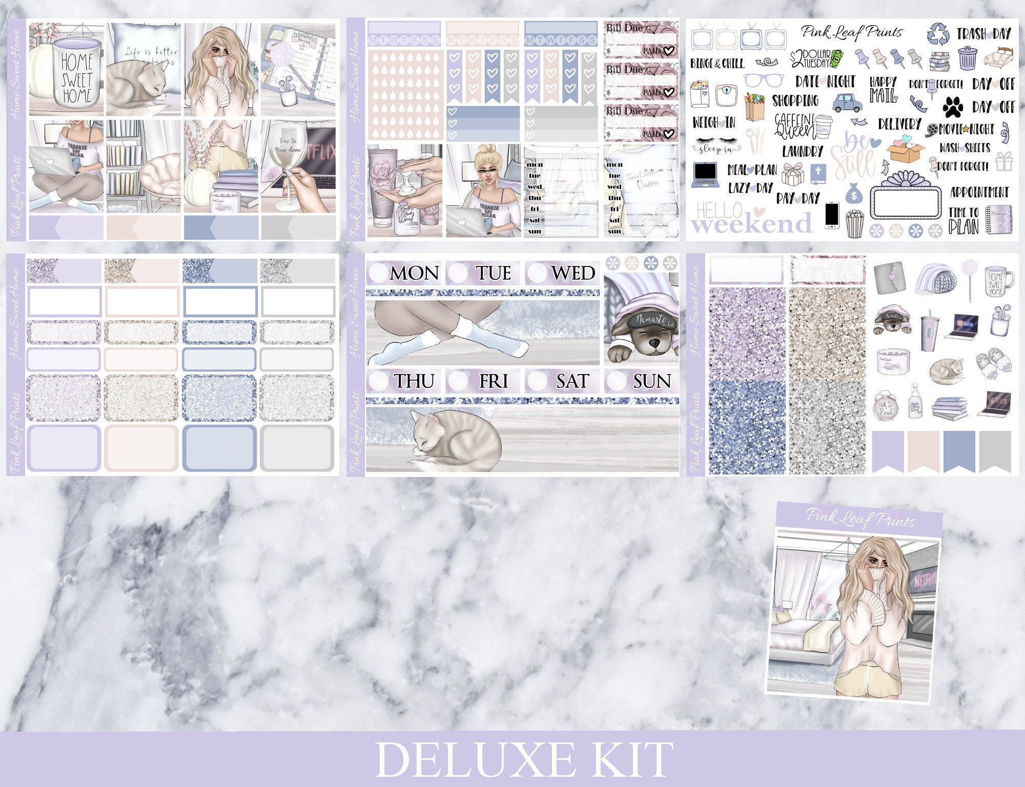 Glossy Home Sweet Home A La Carte Weekly Planner Sticker - Etsy