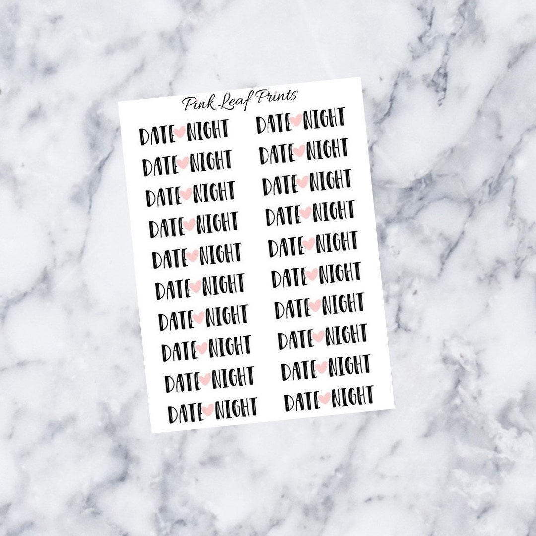 Date Night | Script | Quarter Sheet - Etsy