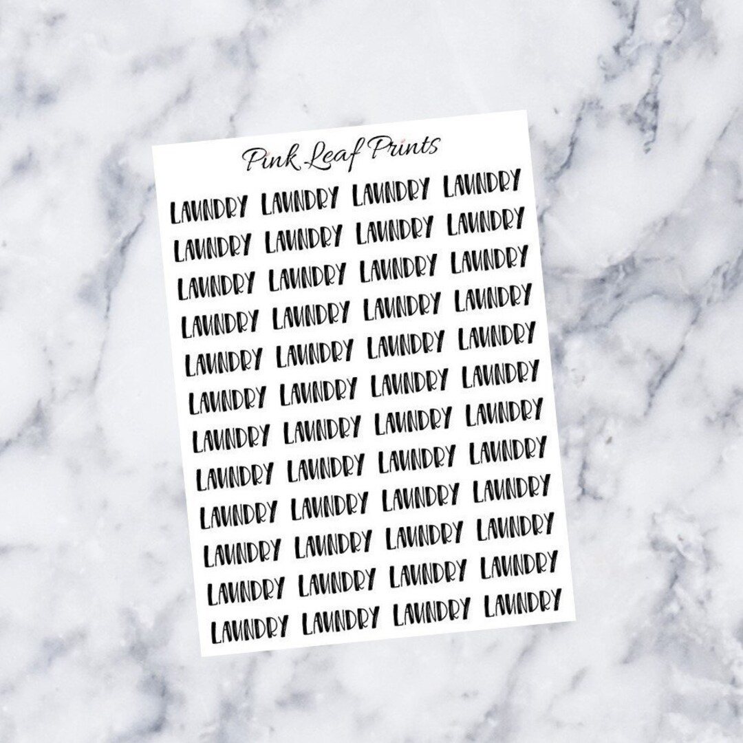 Laundry | Script | Quarter Sheet - Etsy