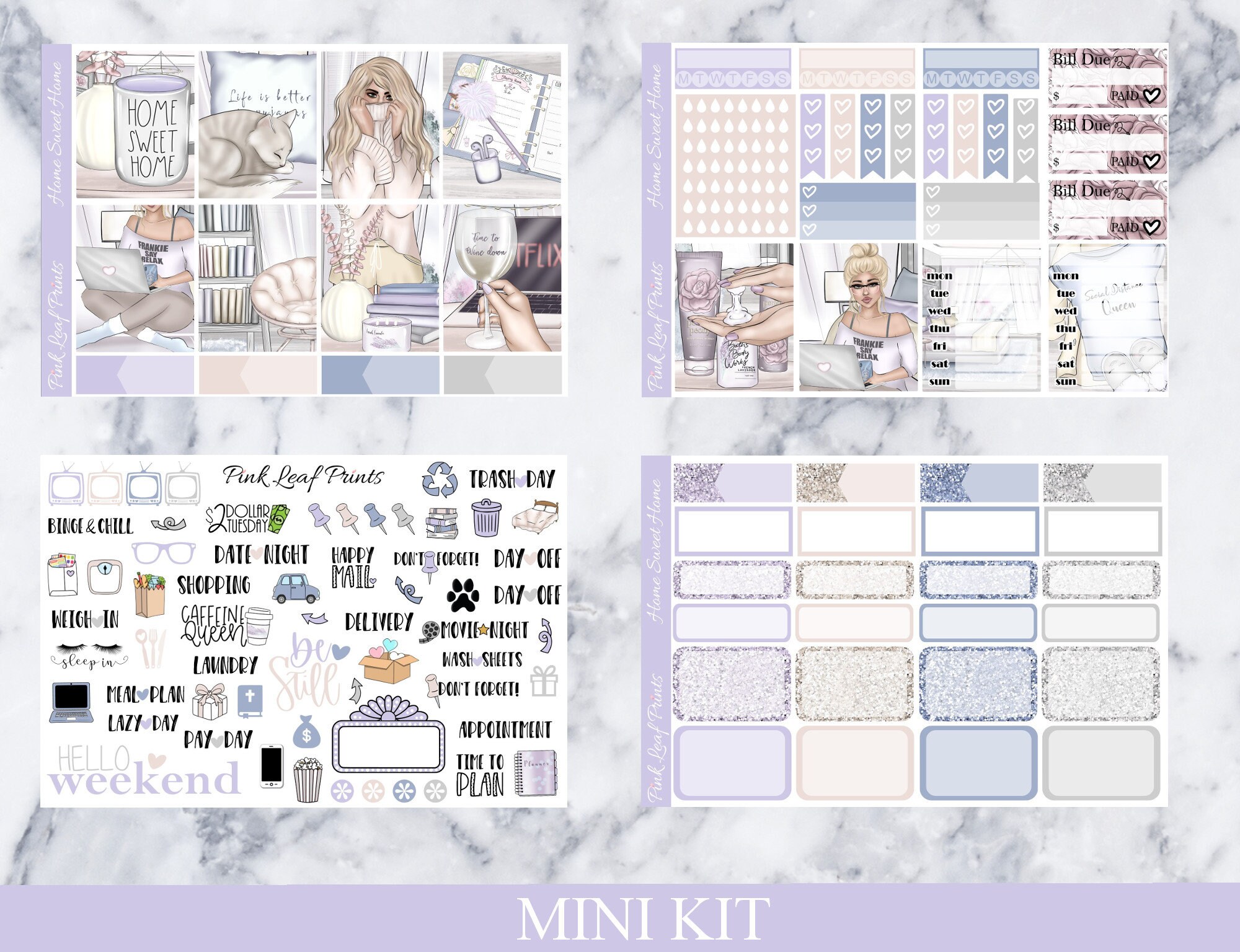 Glossy Home Sweet Home A La Carte Weekly Planner Sticker - Etsy