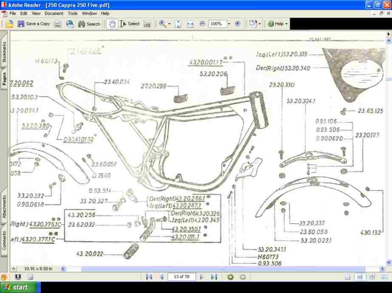 MONTESA CAPPRA 250 FIVE Operations & Parts Manual - 75pgs With Detailed ...