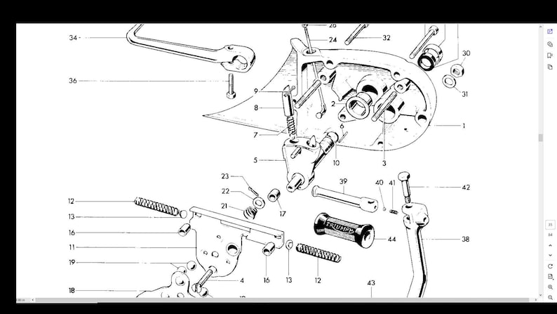 TRIUMPH T100 Parts Manual - 340 Pages With Exploded Diagrams for 1966 ...