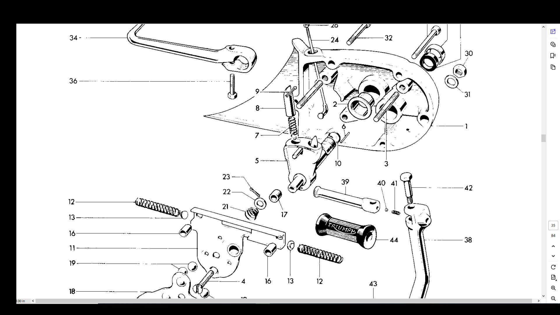 TRIUMPH T100 Parts Manual - 340 Pages With Exploded Diagrams for 1966 ...