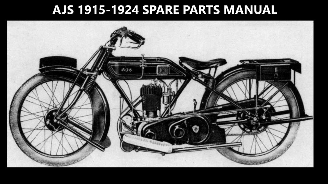 AJS Matchless 1915-1924 Parts Manuals 50pg for 1917 1918 1919 1920 1921 ...