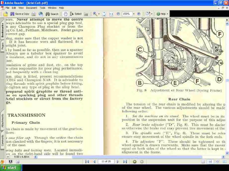 ARIEL COLT Motorcycle Operations & Parts Manuals - 60pgs With Repair ...