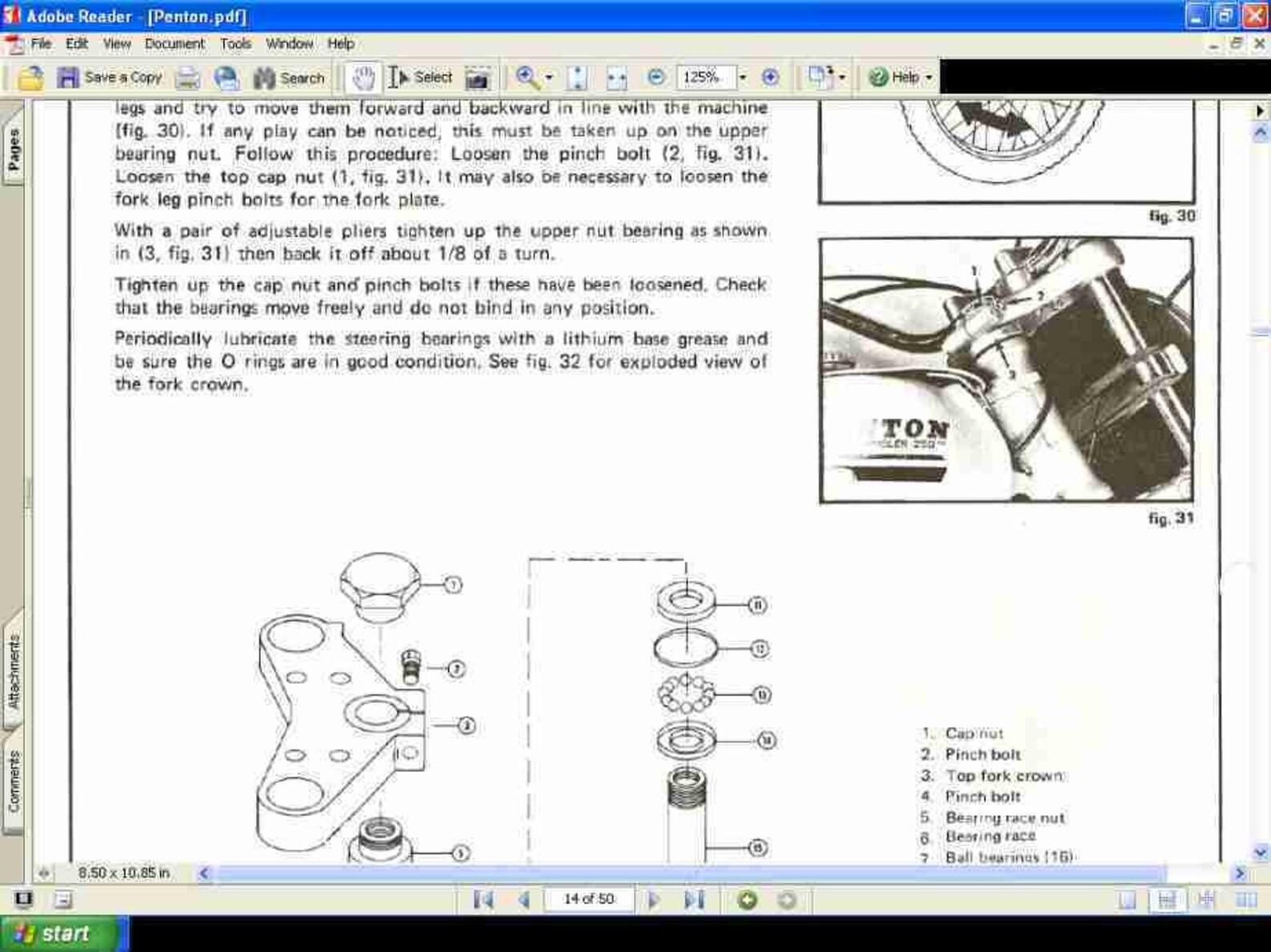 PENTON MOTORCYCLE Service Parts Manuals Set for 100 125 175 250 400 ...