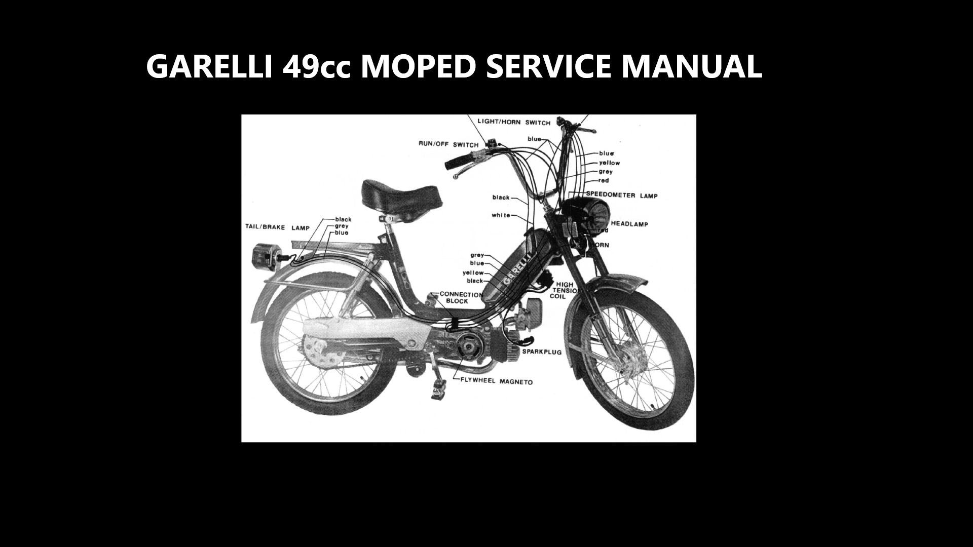 GARELLI Moped Manual - 100 Pages for 49cc 50cc NOI Engine Service ...