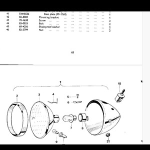 TRIUMPH T100 Parts Manual - 400 Pages With Exploded Diagrams for 1970 ...