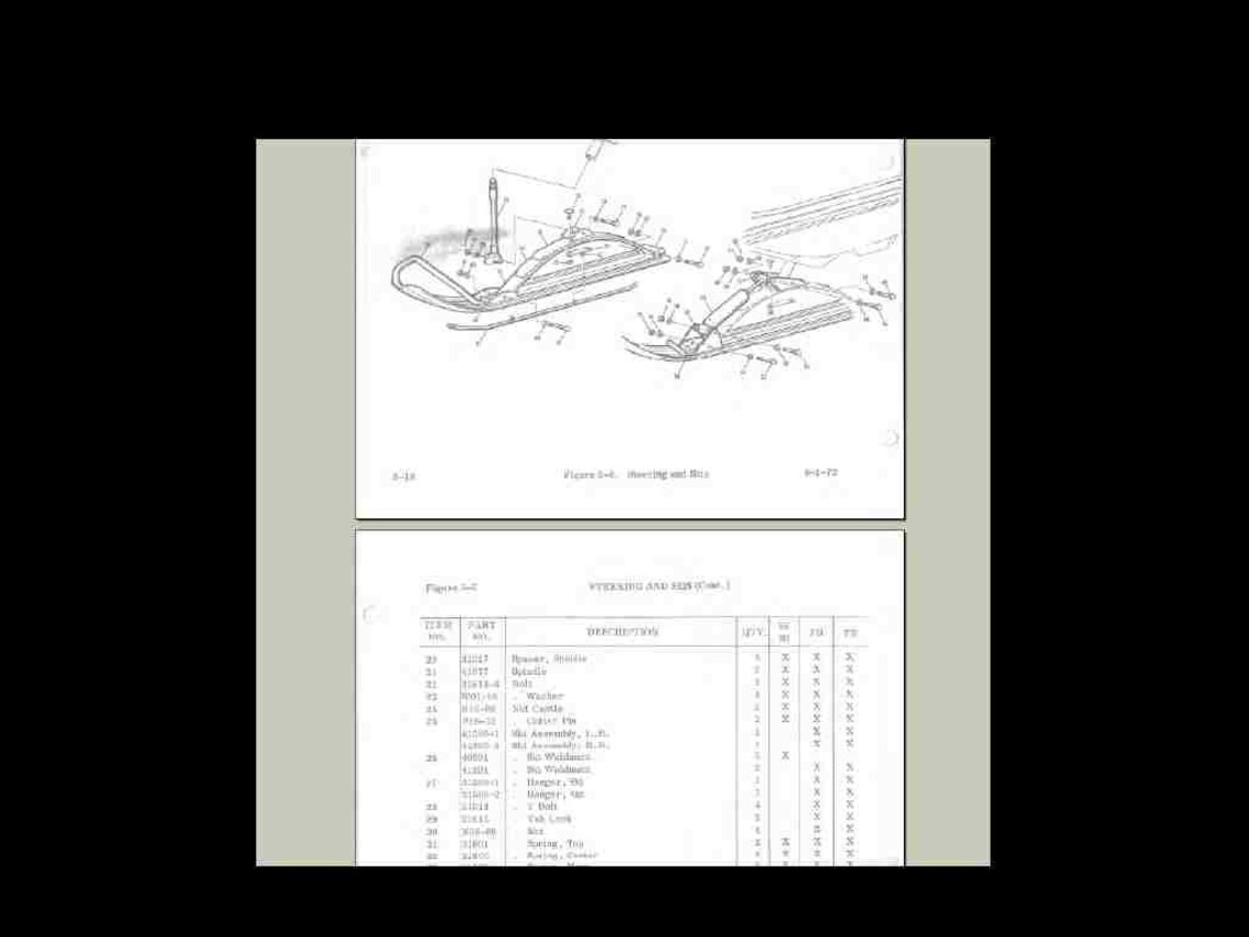 CHAPERRAL Snowmobile Parts Manual Set - 65pg W Exploded Diagrams to Aid ...