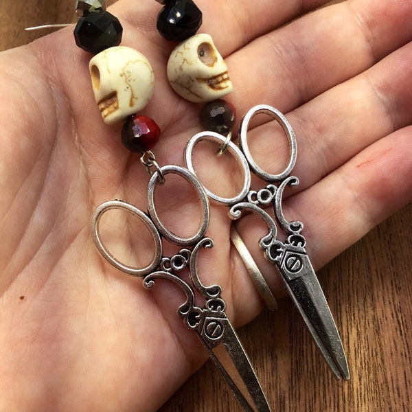 Skull and Scissors - Etsy
