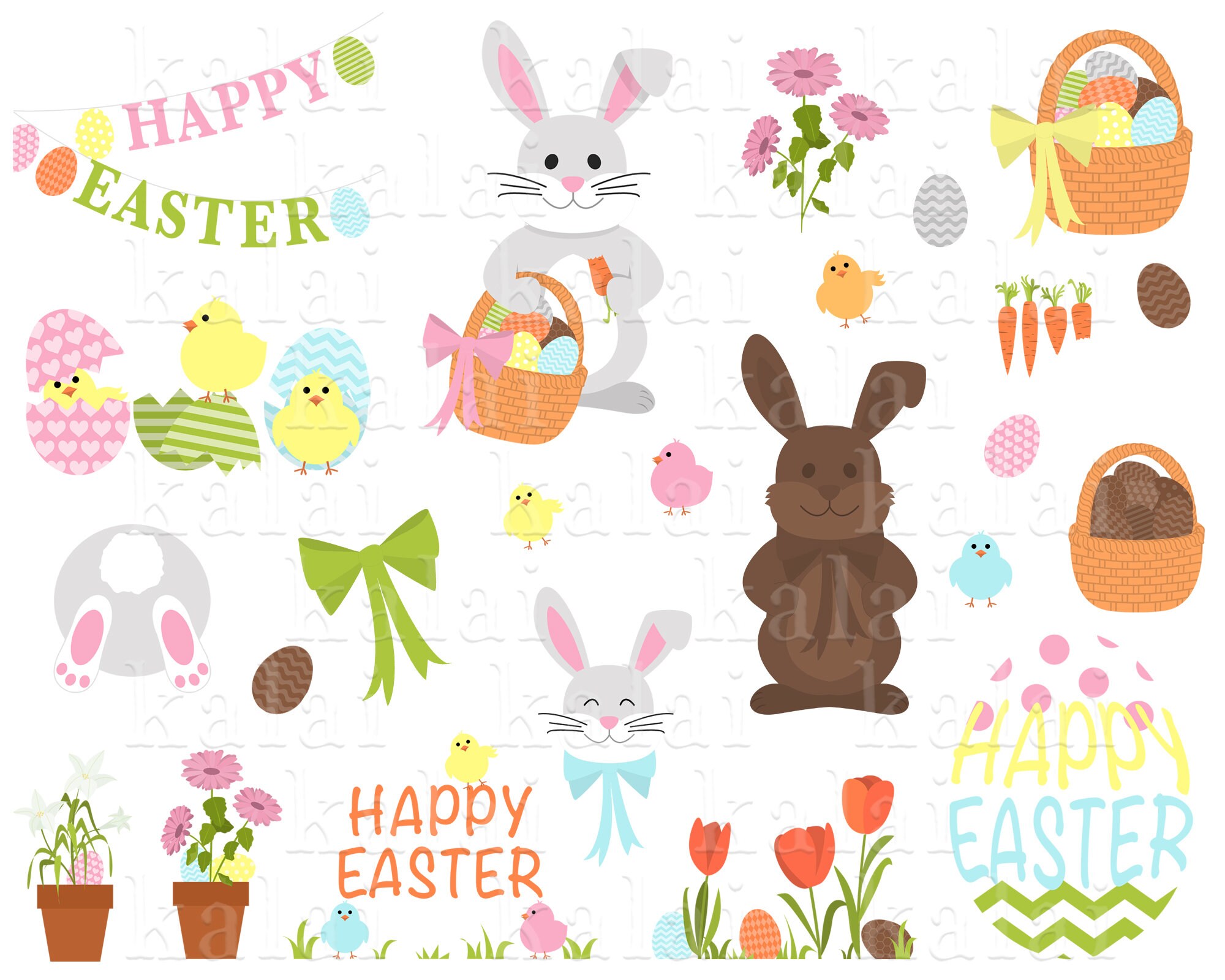 Easter Clipart Set for Instant Download 15 Images Commercial Use ...