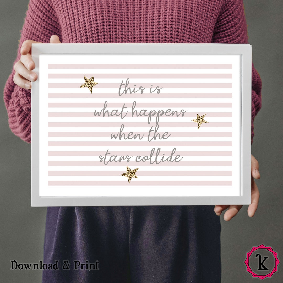 Stars Quote Poster Printable Typography Lovely Instant Download Print ...